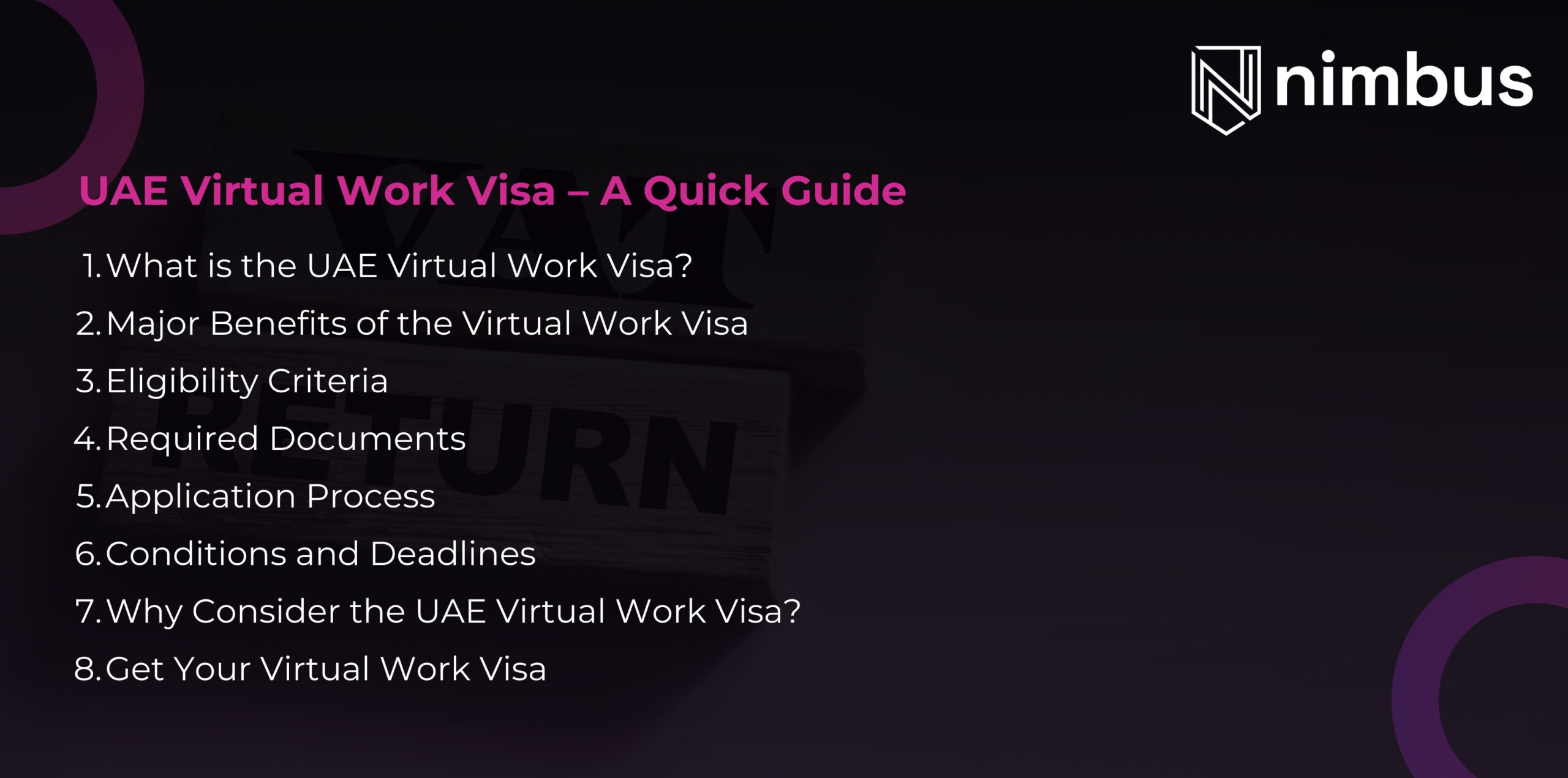 UAE Virtual Work Visa: Live in the UAE While Working Remotely - Nimbus