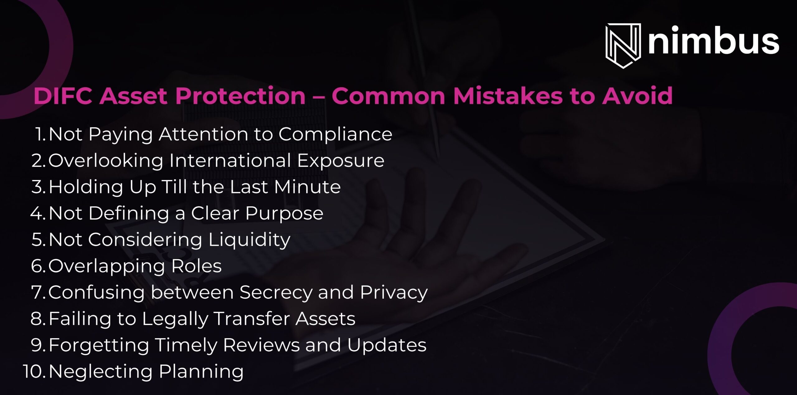 10 DIFC Asset Protection Mistakes and Ways to Avoid Them - Nimbus